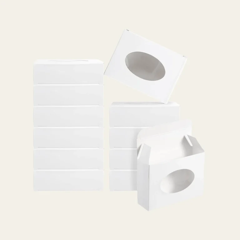 White Soap Boxes with Oval Window - Hot Custom Boxes