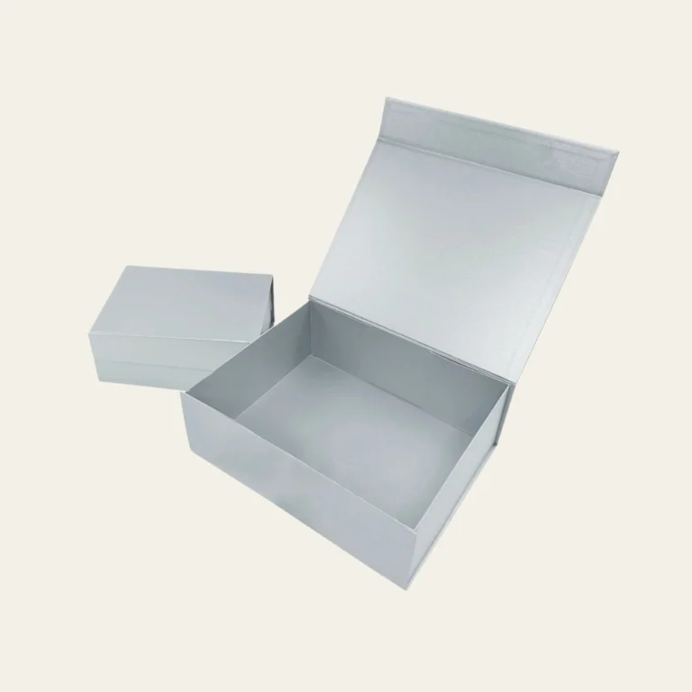 Pearl Silver A5 Deep Magnetic Boxes Wholesale | Custom Magnetic Boxes