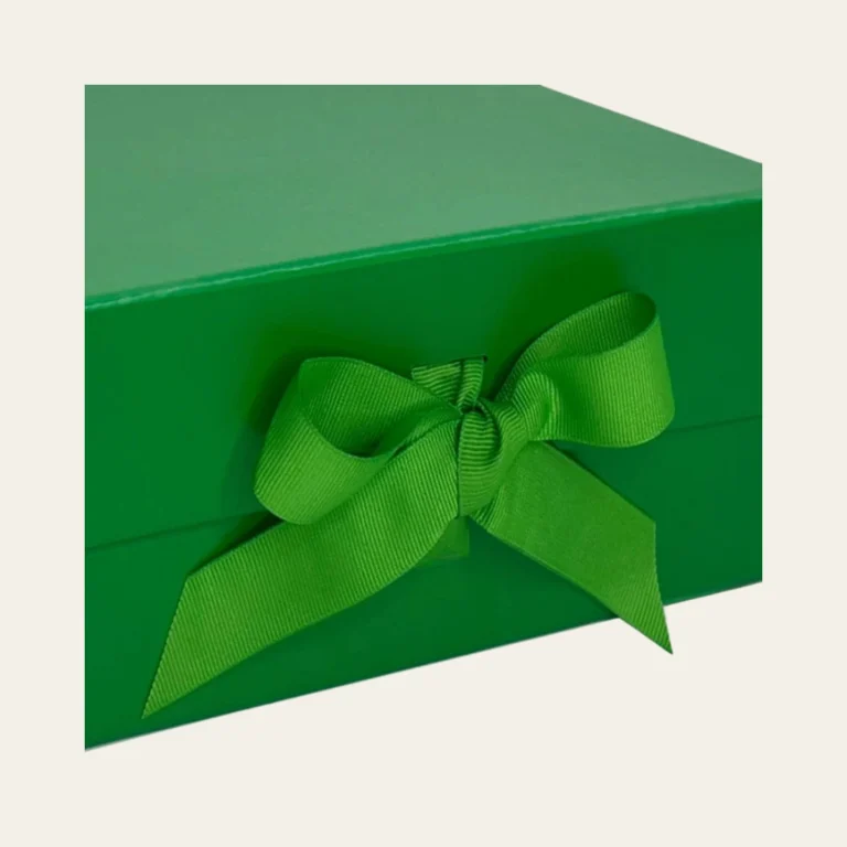 Green A5 Deep Magnetic Boxes With Changeable Ribbon - Hot Custom Boxes