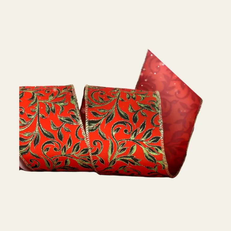 Patterned Velvet Christmas Ribbons Wholesale | Hot Custom Boxes