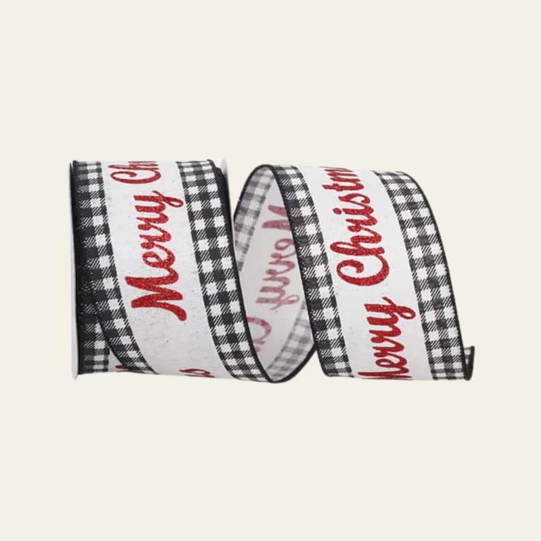 Gingham Christmas Ribbons Wholesale - Hot Custom Boxes