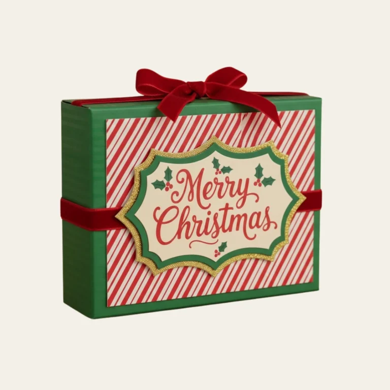 Merry Christmas Striped Boxes Wholesale - Hot Custom Boxes