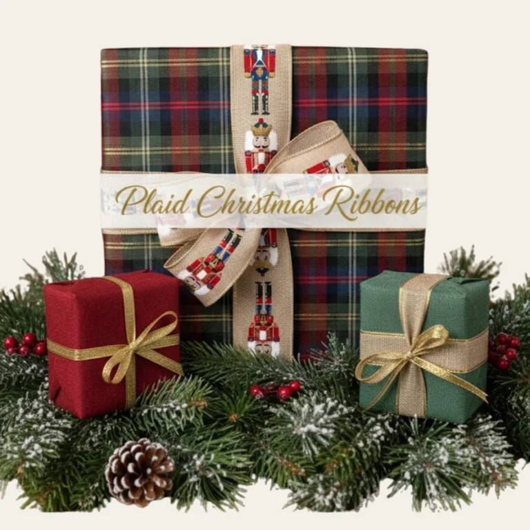 Buy Plaid Christmas Ribbons Online | Hot Custom Boxes