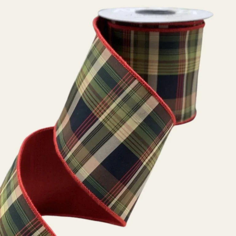 Buy Plaid Christmas Ribbons Online | Hot Custom Boxes