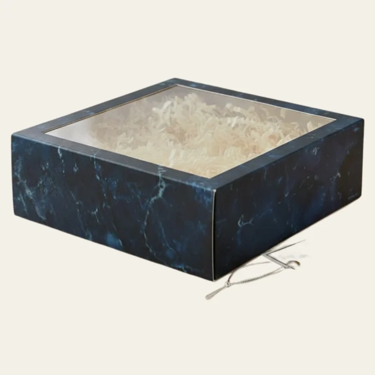 Square Blue Clear Window Gift Boxes - Hot Custom Boxes