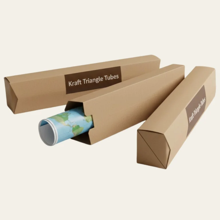 Kraft Triangle Tubes Wholesale - Hot Custom Boxes