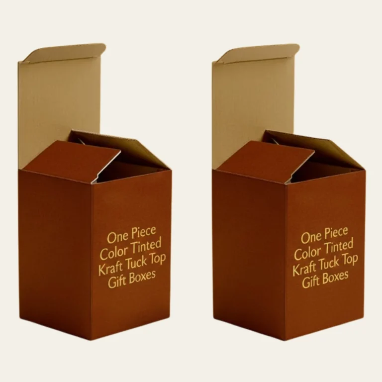 One Piece Color Tinted Kraft Tuck Top Gift Boxes - Hot Custom Boxes
