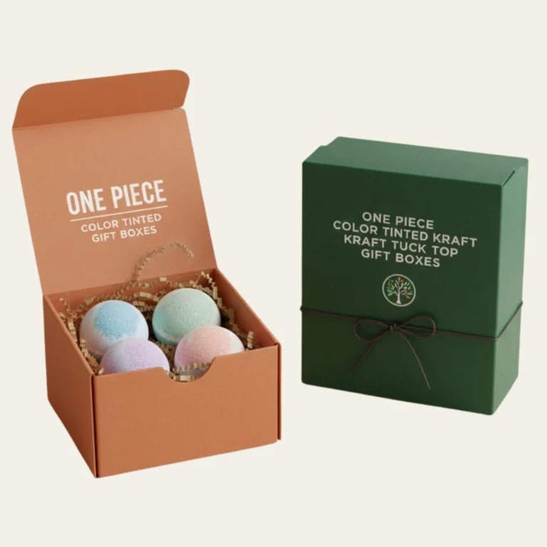 One Piece Color Tinted Kraft Tuck Top Gift Boxes - Hot Custom Boxes