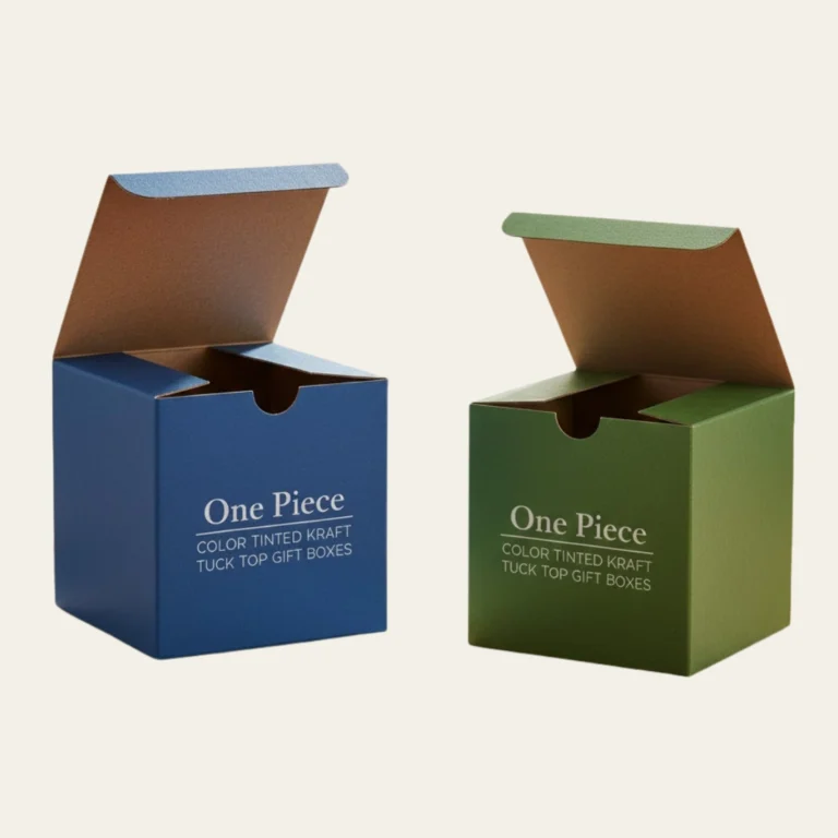 One Piece Color Tinted Kraft Tuck Top Gift Boxes - Hot Custom Boxes