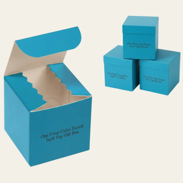 One Piece Color Tinted Kraft Tuck Top Gift Boxes - Hot Custom Boxes