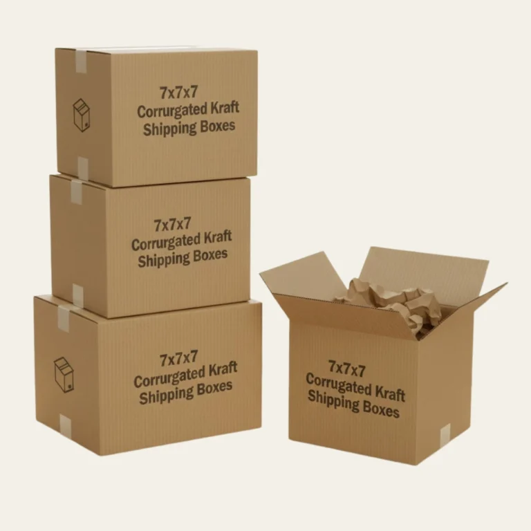 7x7x7 Corrugated Kraft Shipping Boxes - Hot Custom Boxes