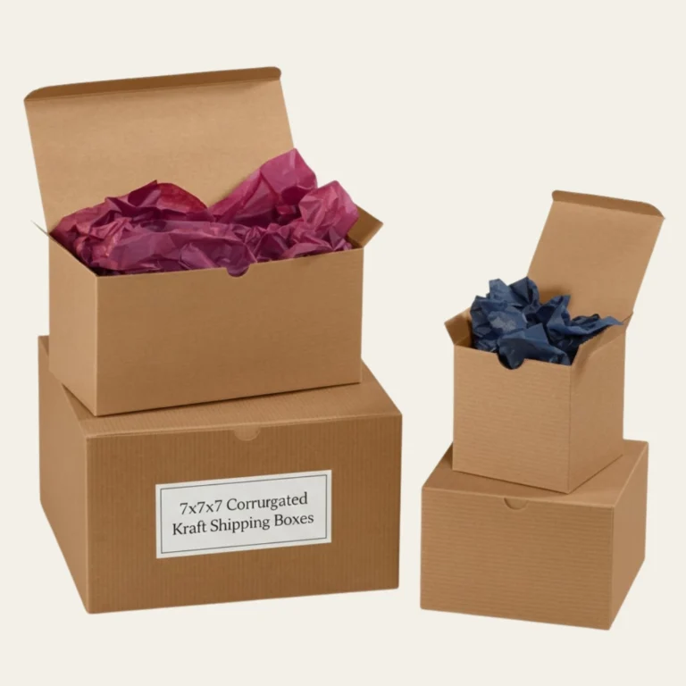 7x7x7 Corrugated Kraft Shipping Boxes - Hot Custom Boxes