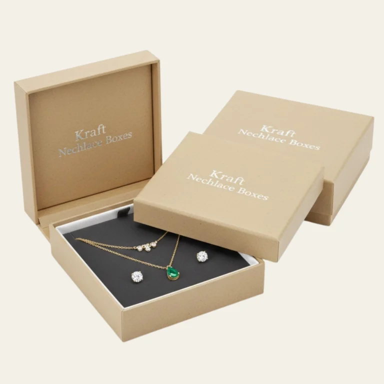 Kraft Necklace Boxes - Custom Kraft Necklace Packaging Boxes