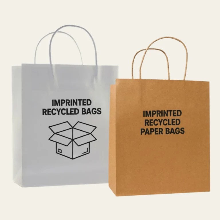 Imprinted Recycled Paper Bags - Hot Custom Boxes