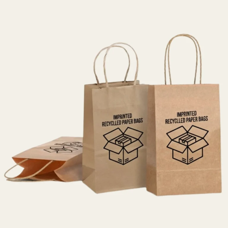 Imprinted Recycled Paper Bags - Hot Custom Boxes