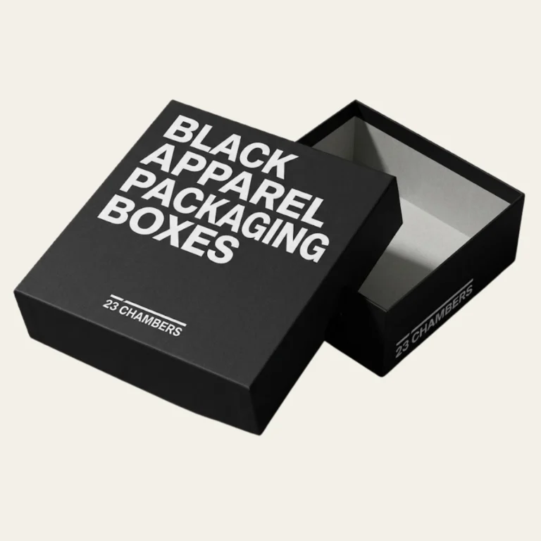 Black Apparel Packaging Boxes | Custom Luxury Clothing Boxes