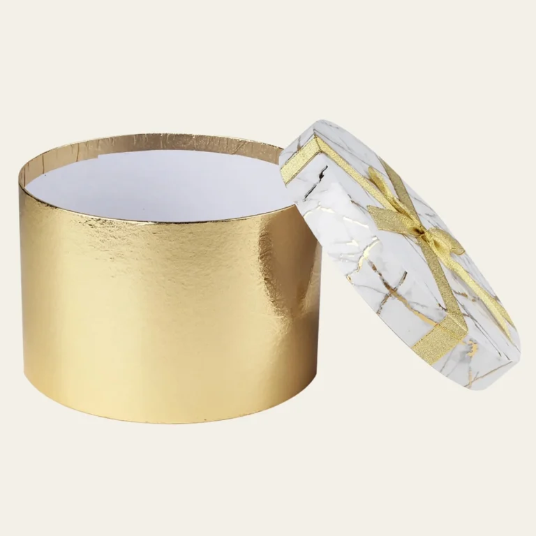 Golden Round Boxes Wholesale | Custom Golden Round Packaging