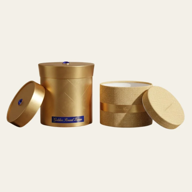 Golden Round Boxes Wholesale | Custom Golden Round Packaging