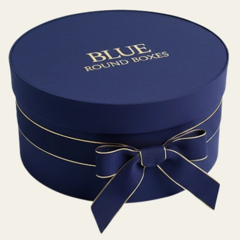 Buy Blue Round Boxes | Custom Blue Round Packaging Boxes