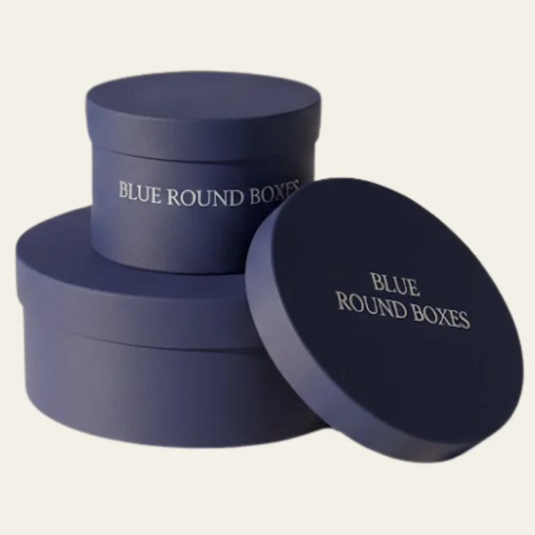 Buy Blue Round Boxes | Custom Blue Round Packaging Boxes