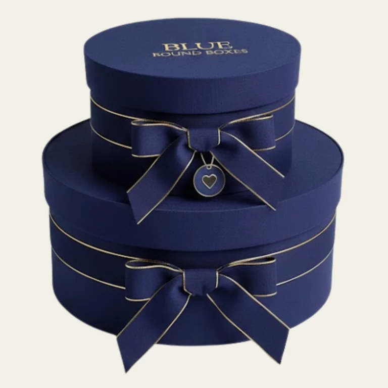 Buy Blue Round Boxes | Custom Blue Round Packaging Boxes