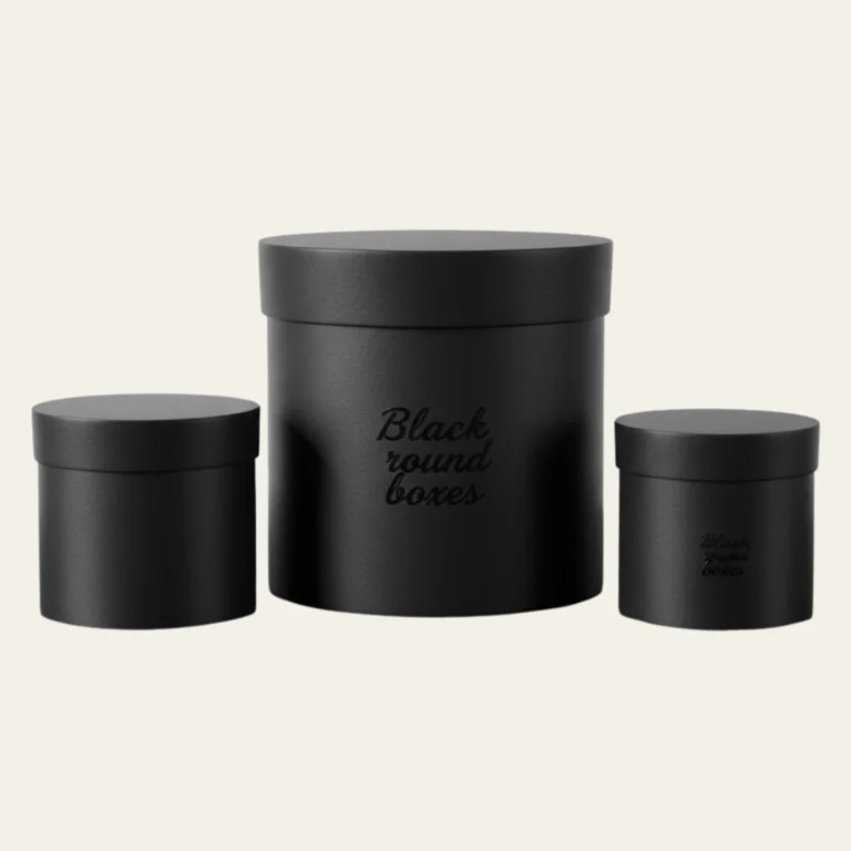 Buy Black Round Boxes Wholesale | Custom Black Round Packaging