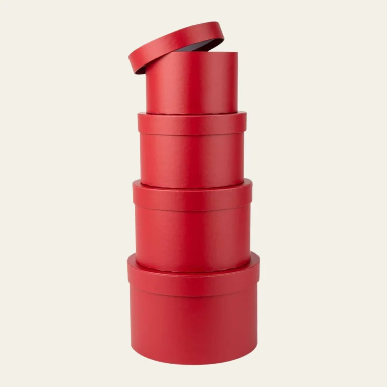 Buy Red Round Boxes | Custom Red Round Packaging Boxes for Sale