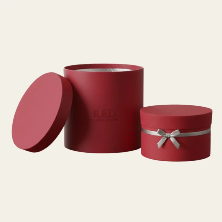 Buy Red Round Boxes | Custom Red Round Packaging Boxes for Sale