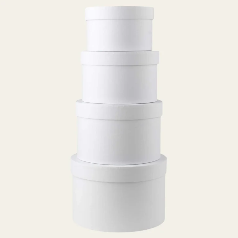 White Round Boxes Wholesale | Custom White Round Packaging
