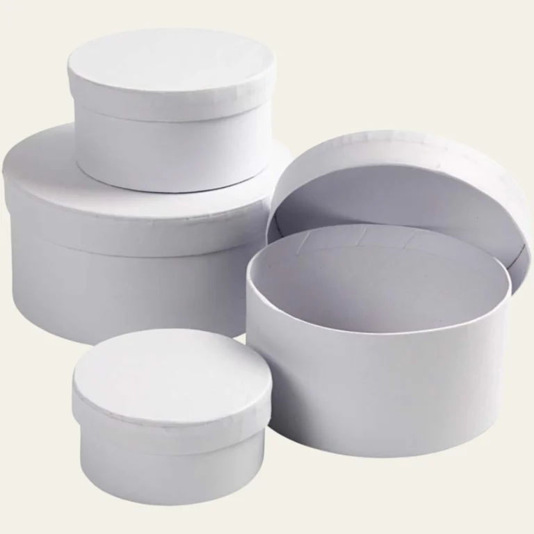 White Round Boxes Wholesale | Custom White Round Packaging