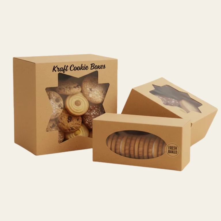 Kraft Cookie Boxes | Custom Kraft Cookie Packaging for Bakery & Retail
