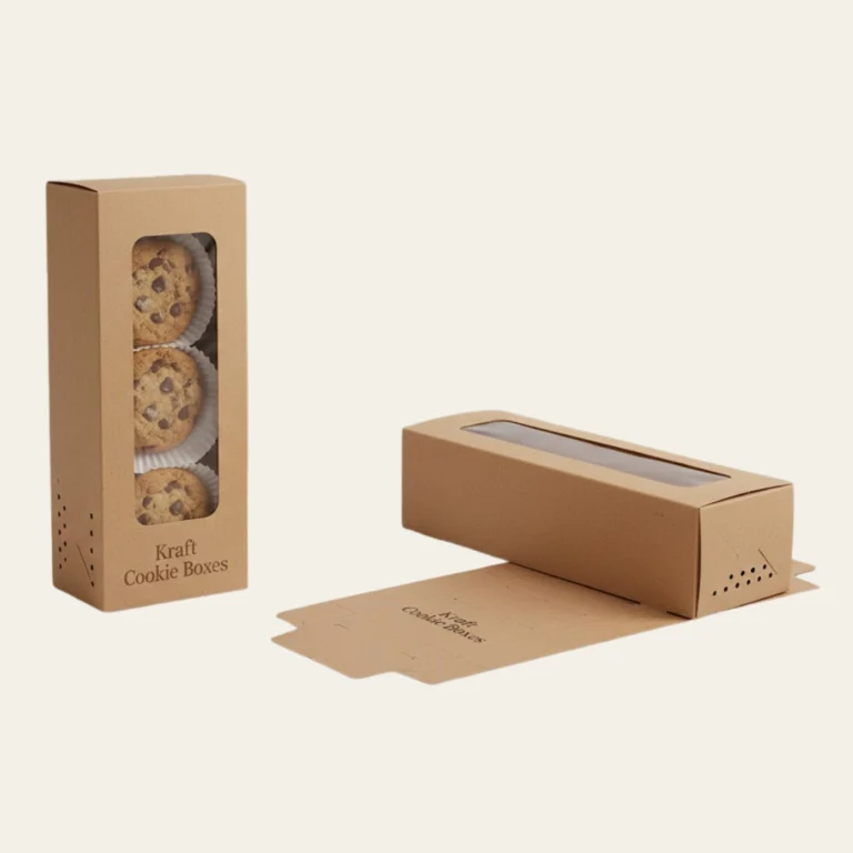Kraft Cookie Boxes | Custom Kraft Cookie Packaging for Bakery & Retail