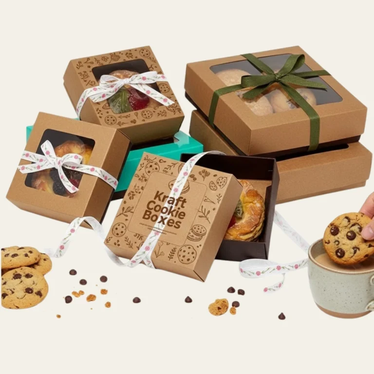 Kraft Cookie Boxes | Custom Kraft Cookie Packaging for Bakery & Retail