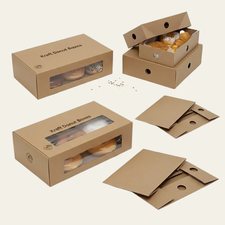 Buy Kraft Donut Boxes | Custom Kraft Donut Packaging Boxes