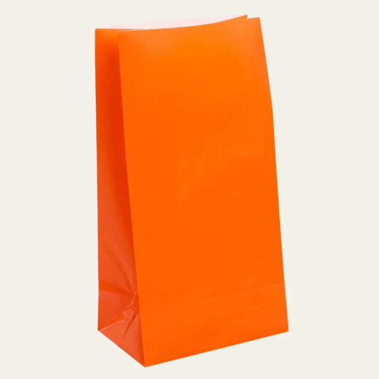 Buy Orange Paper Bags - Custom Paper Packaging Bags
