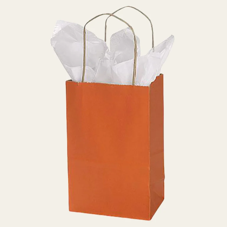 Buy Orange Paper Bags - Custom Paper Packaging Bags