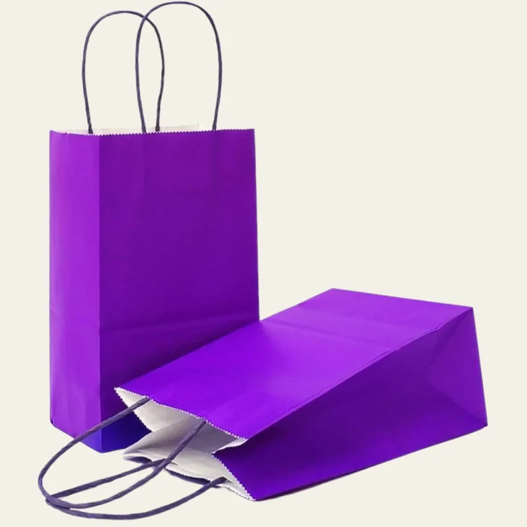 Buy Purple Paper Bags | Custom Purple Paper Packaging Bags