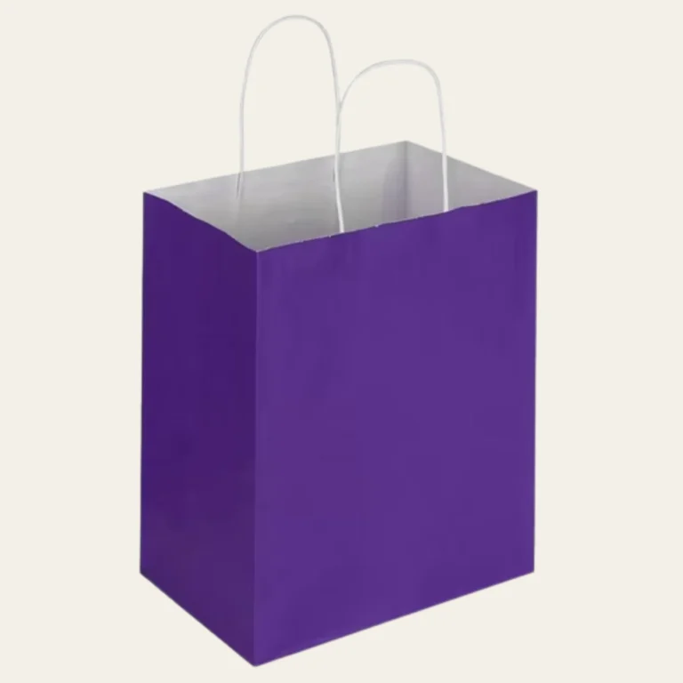 Buy Purple Paper Bags | Custom Purple Paper Packaging Bags