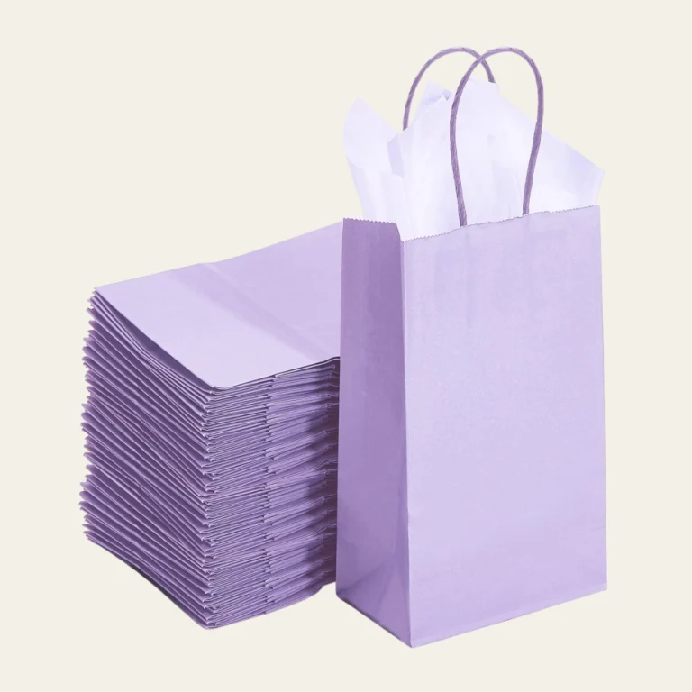 Buy Purple Paper Bags | Custom Purple Paper Packaging Bags