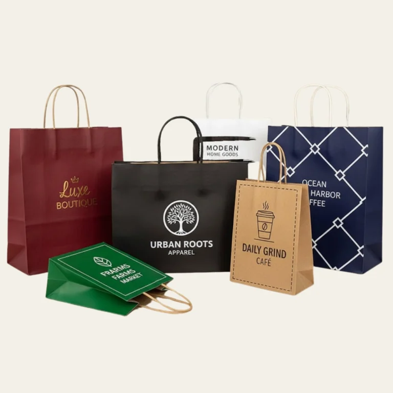 Custom Printed Paper Bags at Wholesale Prices with Logo Printing