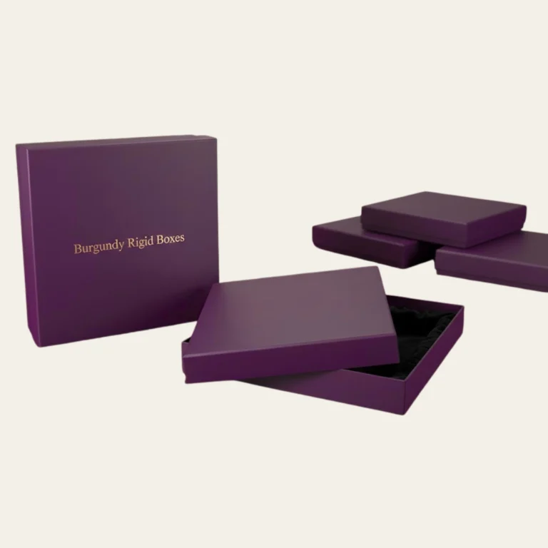 Burgundy Rigid Boxes | Custom Burgundy Rigid Packaging Wholesale