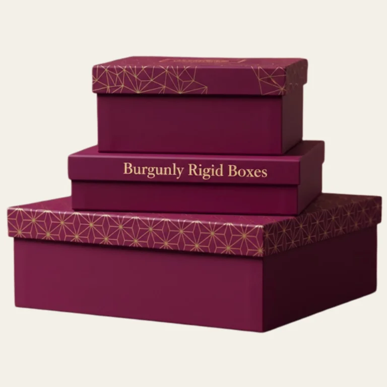 Burgundy Rigid Boxes | Custom Burgundy Rigid Packaging Wholesale