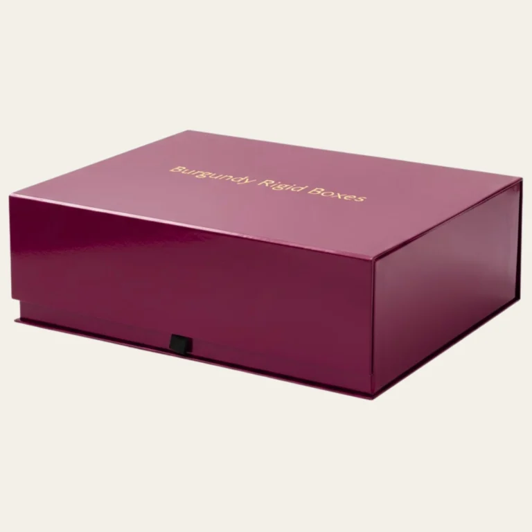 Burgundy Rigid Boxes | Custom Burgundy Rigid Packaging Wholesale