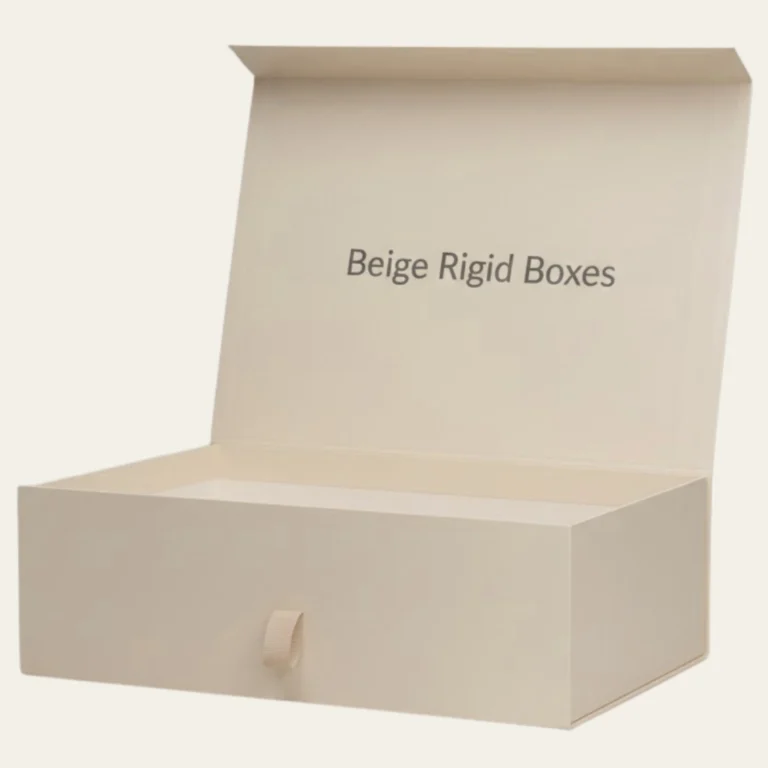 Custom Beige Rigid Boxes | Beige Rigid Packaging Wholesale