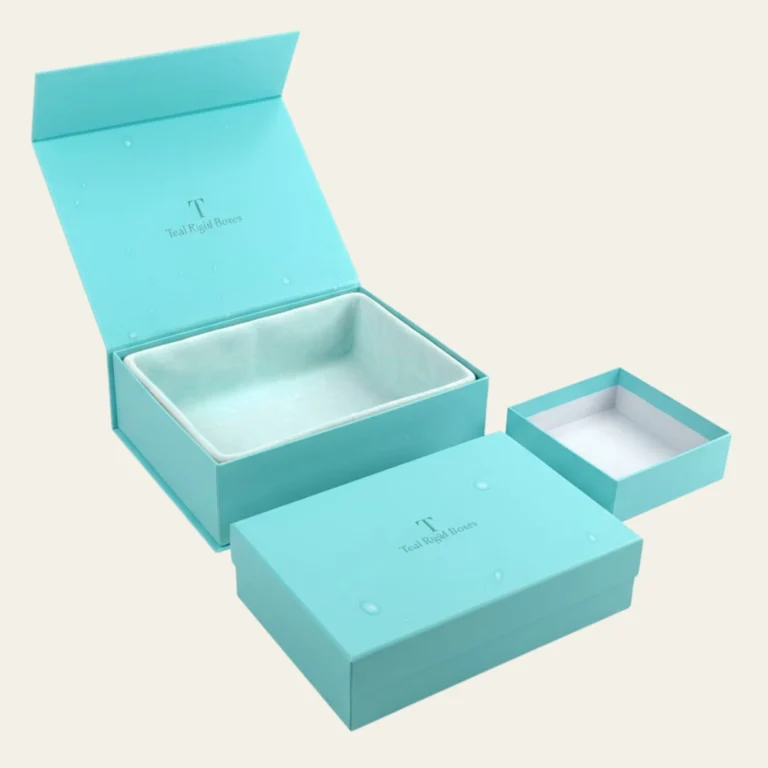 Buy Teal Rigid Boxes | Custom Teal Rigid Packaging Wholesale