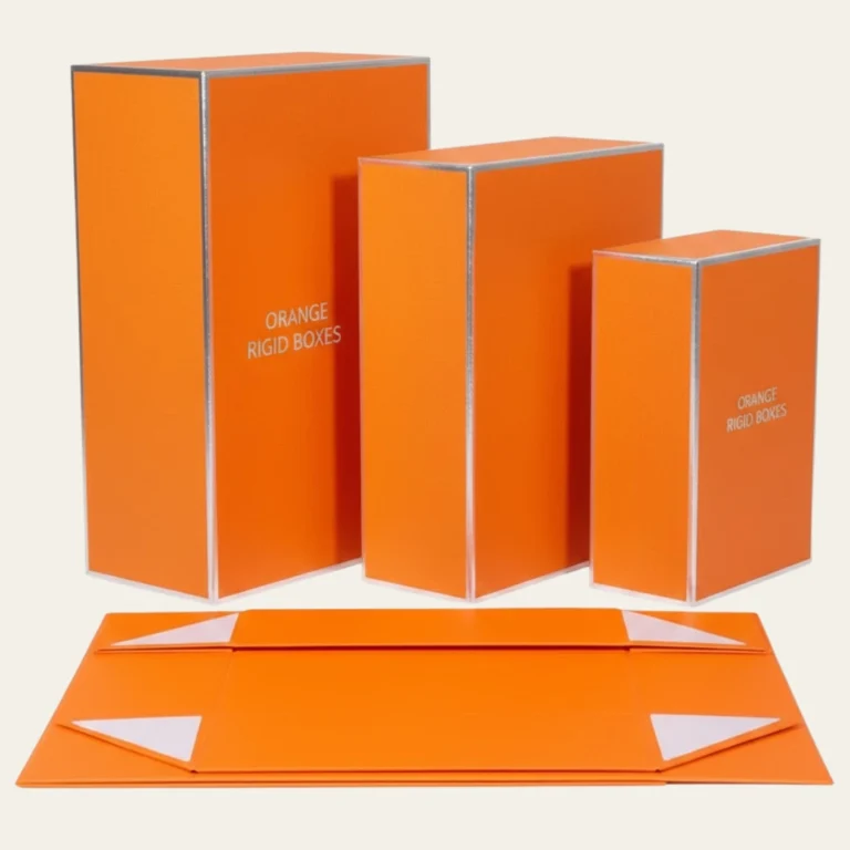 Buy Custom Orange Rigid Boxes | Wholesale Orange Rigid Packaging
