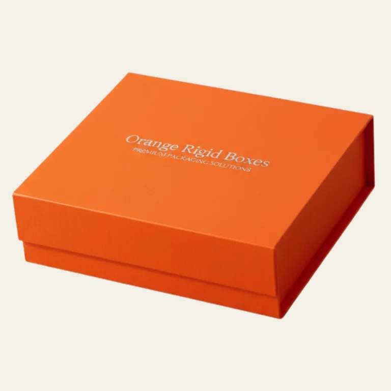 Buy Custom Orange Rigid Boxes | Wholesale Orange Rigid Packaging