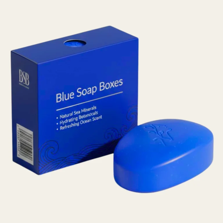 Custom Blue Soap Boxes | Blue Soap Packaging Wholesale