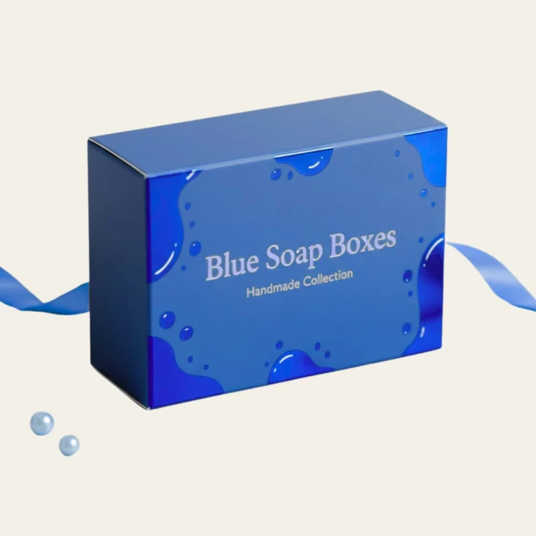 Custom Blue Soap Boxes | Blue Soap Packaging Wholesale