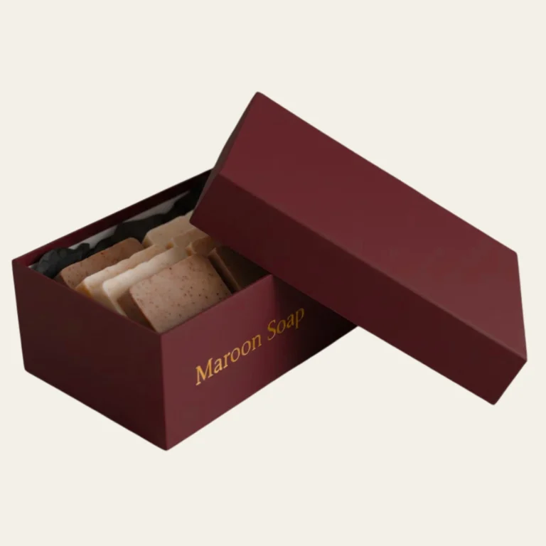 Custom Maroon Soap Boxes | Maroon Soap Packaging Wholesale
